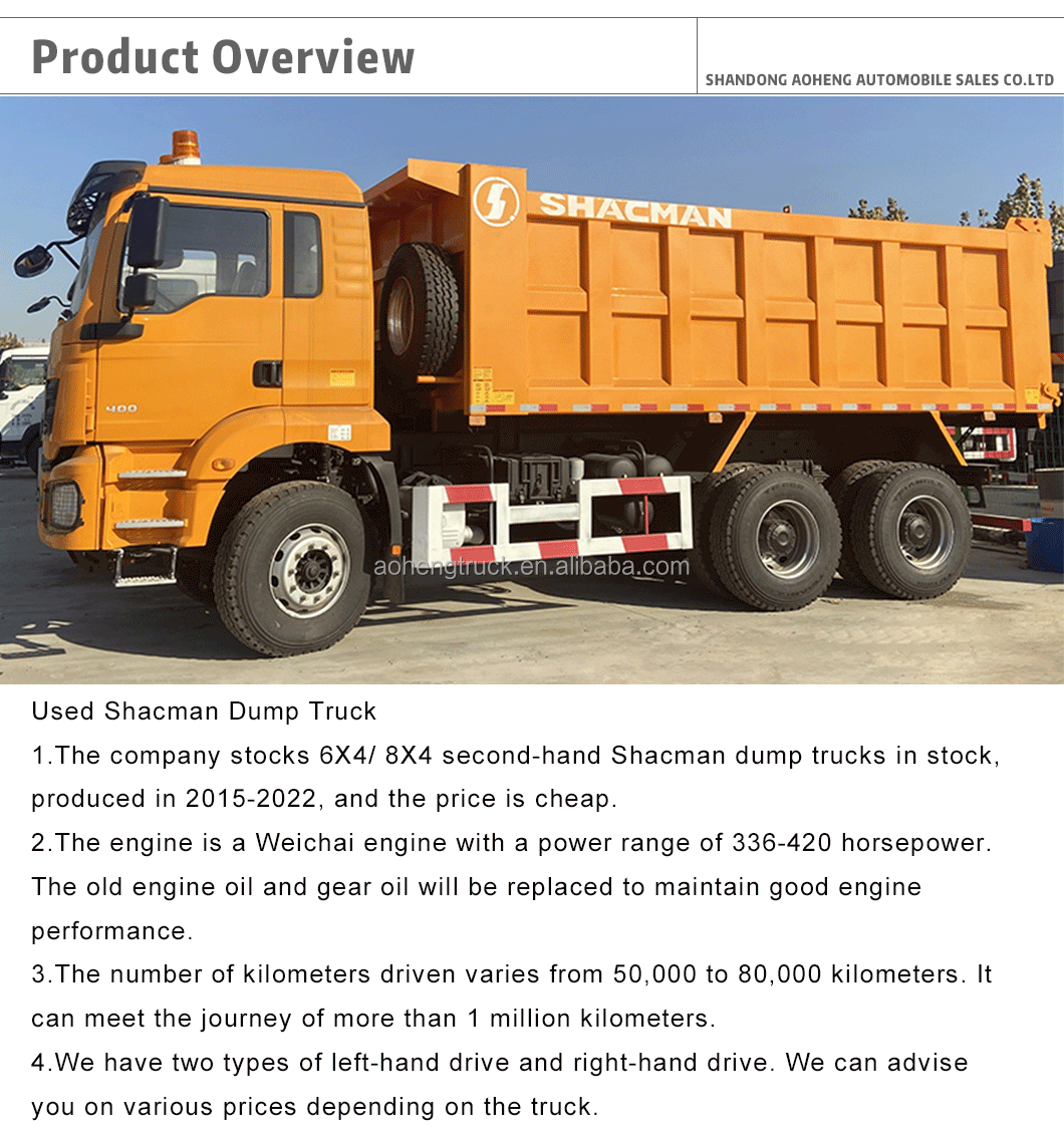 Shacman F3000 Heavy Duty Dump Trucks For Sale - Load Stone Efficiently ...