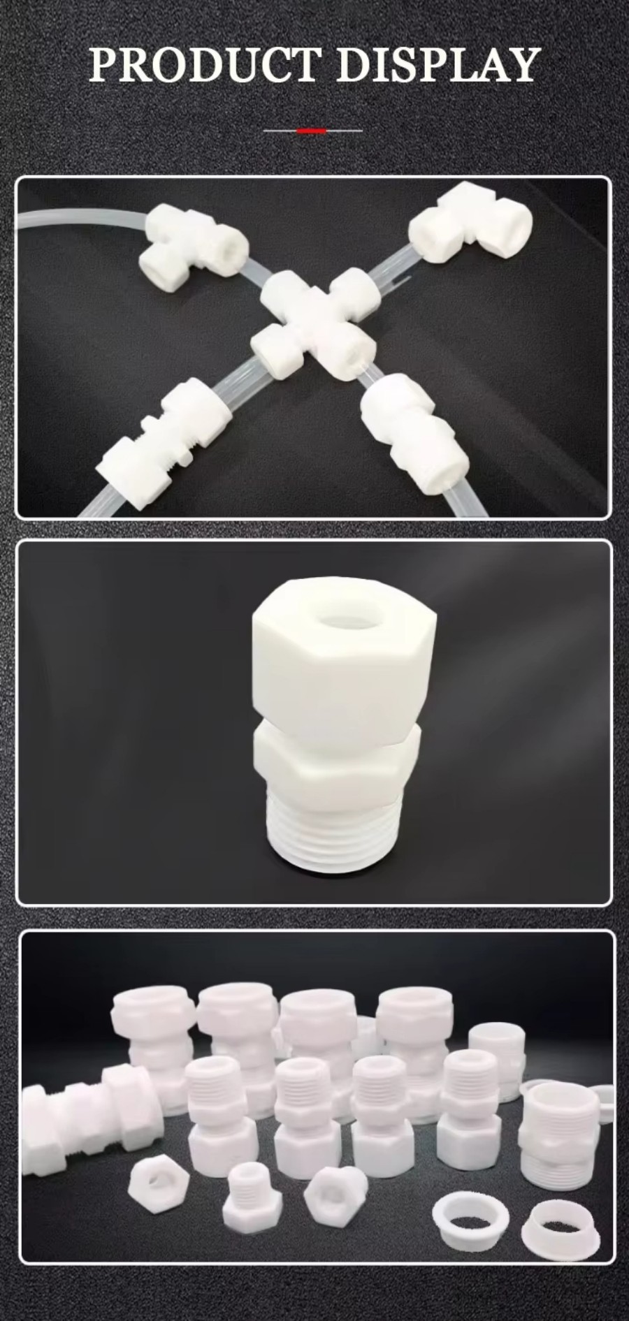 Structural design features and sealing principle of PTFE ferrule fittings