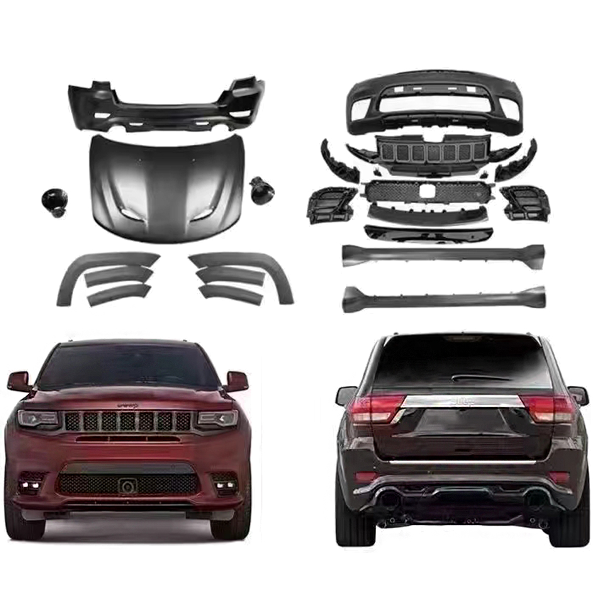 Auto Parts Bumpers Body Kit For Jeep Grand Cherokee 2017-2021 Facelift ...