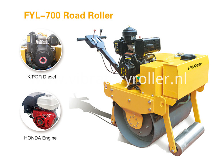 500kg Single Drum Small Hand Roller Compactor
