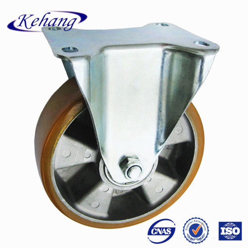 6" European Aluminum Caster Wheel Medium Rigid Castors Solid Rubber ...