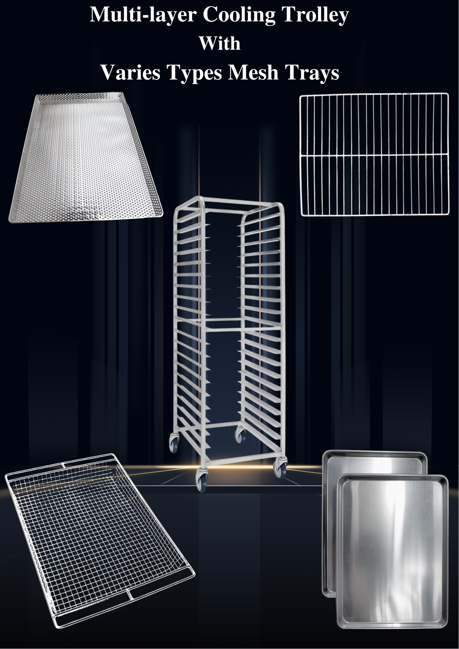 Stainless Steel Dehydrator Drying Rack Trolley Carts - Customizable ...