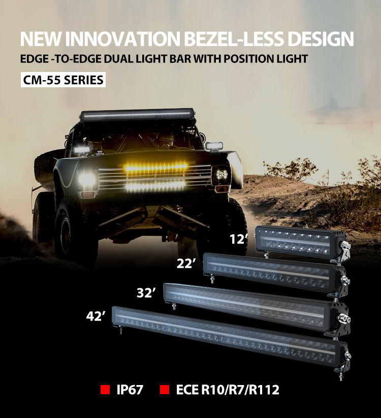 Chiming 12" Innovation Bezel-less Design Edgeless Dual Row Osram Chip ...