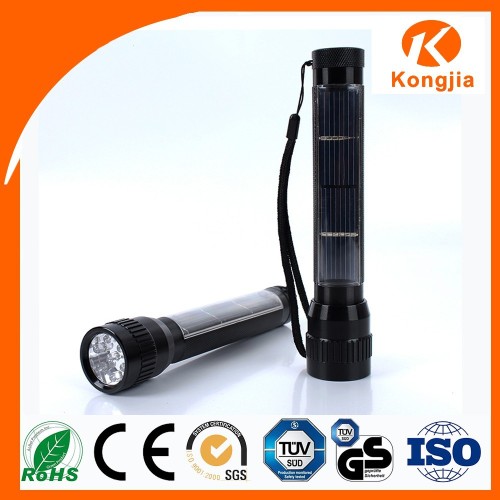Small Sun Torch Ni-mh Battery Rechargeable Metal Solar Flashlight Led ...