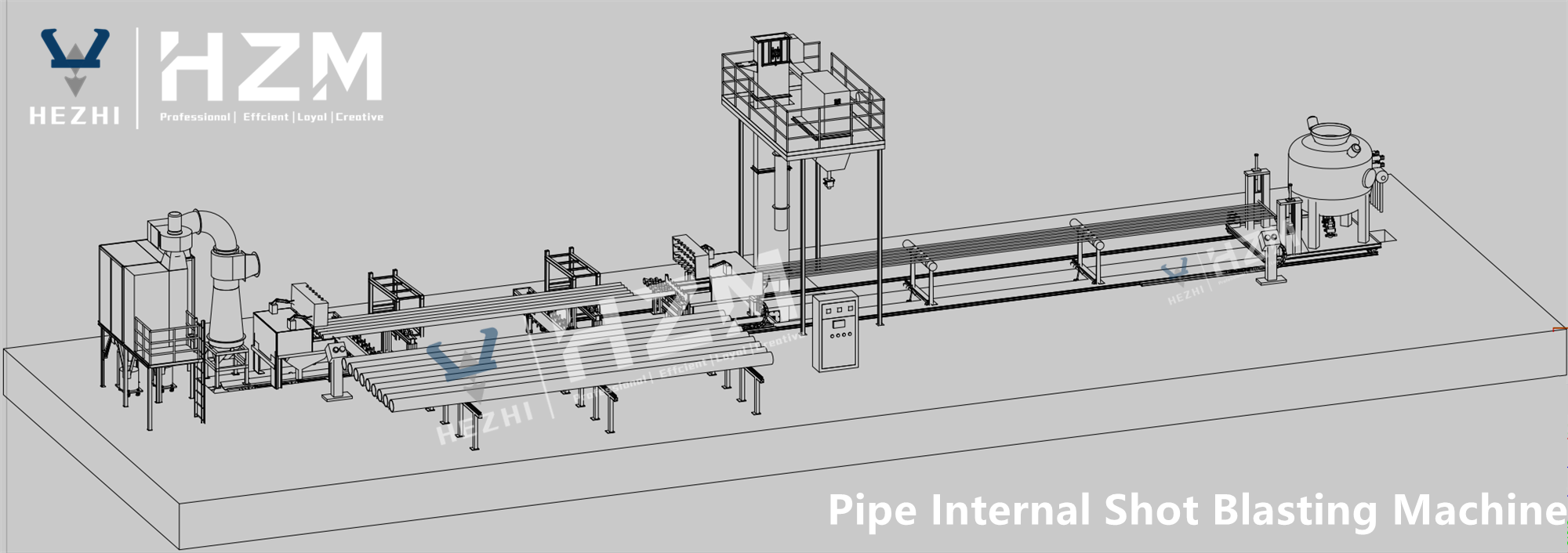 Oil And Gas Pipe Internal Cleaning Shot Peening Blaster, High Quality ...