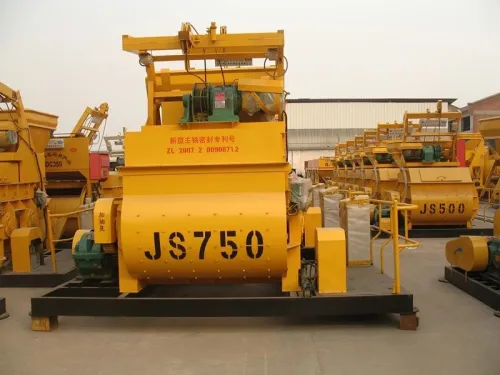 Js750 Forced Twin Horizontal Shaft Concrete Mixers, High Quality Js750 ...