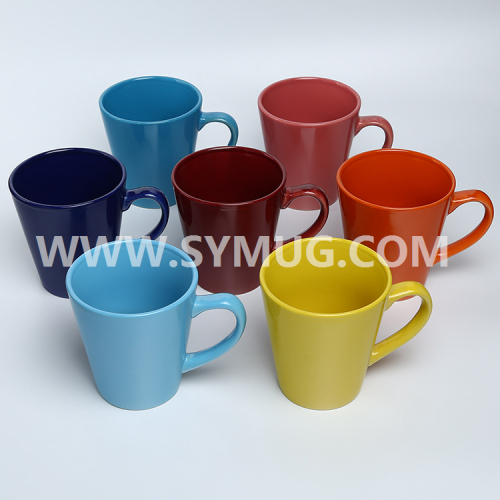 10 Oz V Shape Ceramic Coffee Mug Wholesale, High Quality 10 Oz V Shape ...