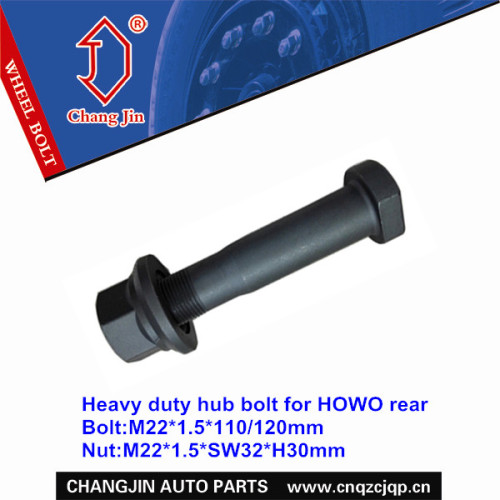 Heavy Duty Truck Howo Wheel Bolt Rear, High Quality Heavy Duty Truck ...