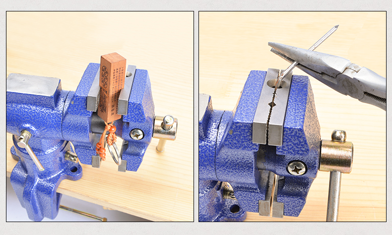 2-1/2" Two Jaws Clamp-on Vice Swivels And Rotates 360 Degrees Multi ...