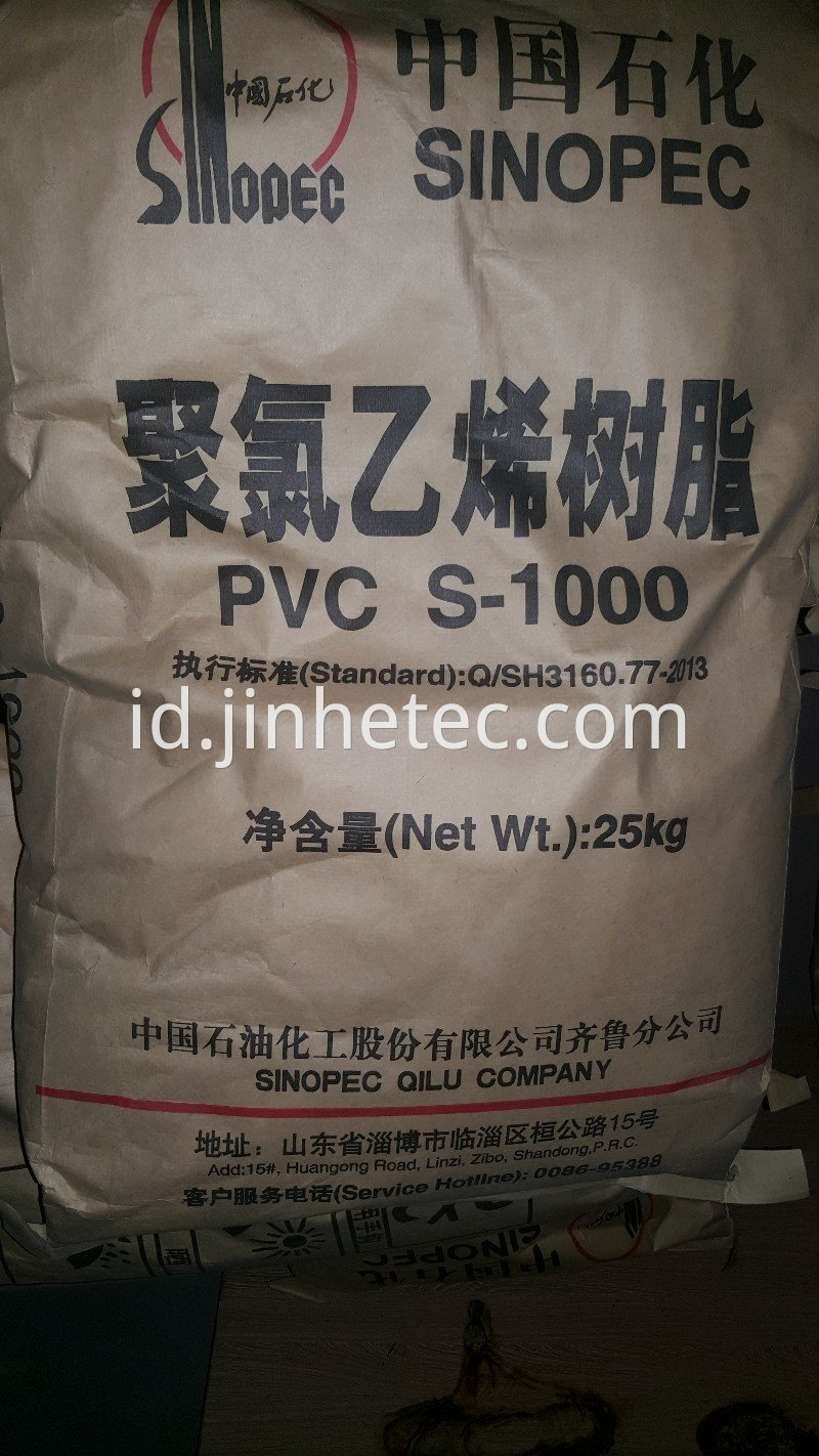 Cina PVC Resin SINOPEC S1000 untuk Tepi Banding Produsen