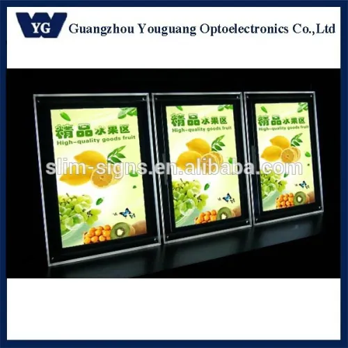 A4 Illuminated Acryled Advertising Panel Counter Top Light Box, High ...