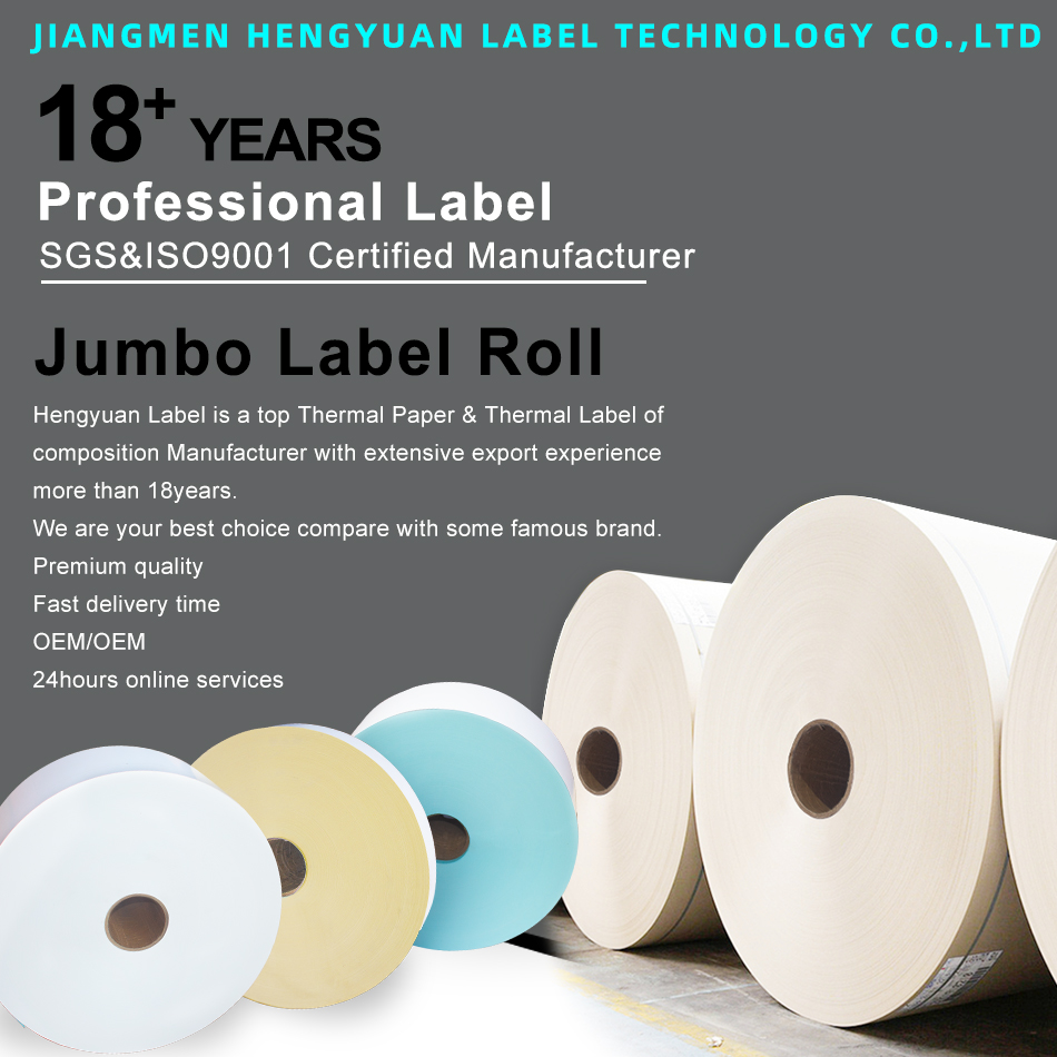Label Pengiriman Termal Kosong Material Jumbo Roll, kualitas tinggi ...