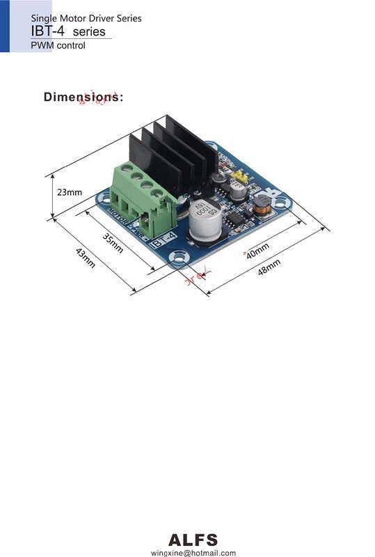 50a High Power H Bridge Motor Driver Module Ibt-4, High Quality 50a ...