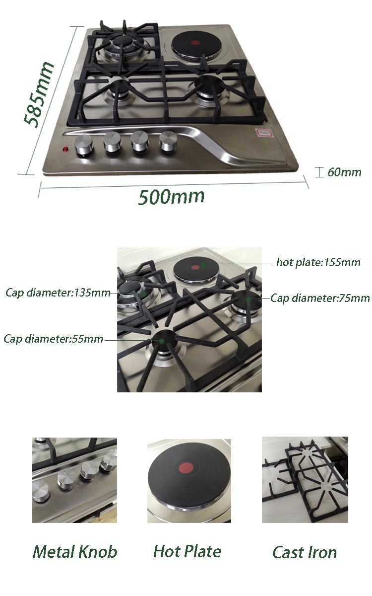 4 Burner Electric And Gas Cooktop Multiple Cooker Electric Hot Plate ...