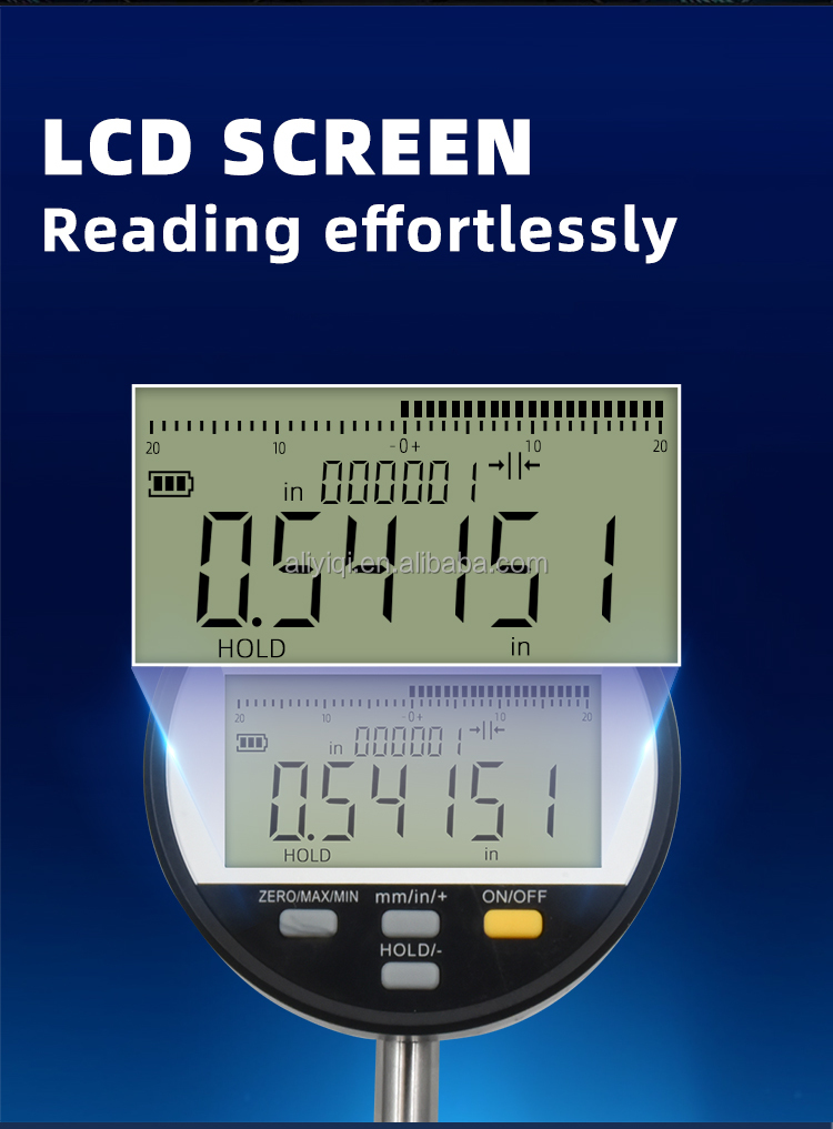 1μm Wireless Digital Dial Indicator 0-12.7mm Ip65 Waterproof Steel Tool ...