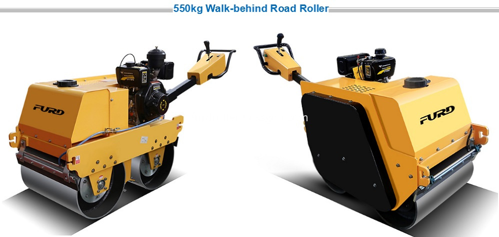 550kg Diesel Double Drums Earth Roller Compactor, High Quality 550kg ...