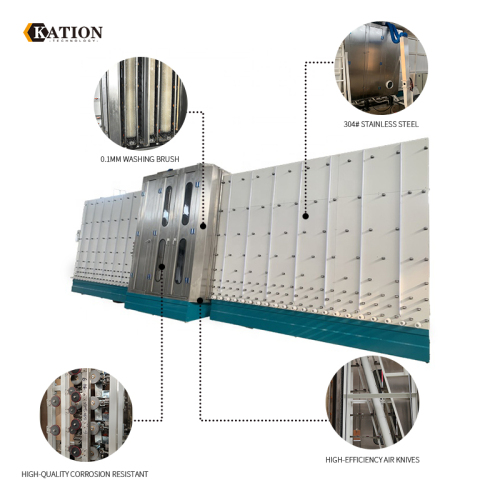 Vertical Flat Glass Washing Cleaning Machine Low-e Glass, High Quality ...