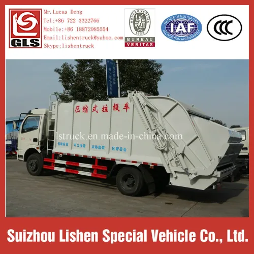 8 Ton Garbage Compactor Truck Dongfeng Compactor Garbage Truck ...