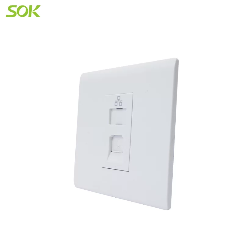 Rj45 Lan Socket Outlet 1gang Outlet Power Supply, High Quality Rj45 Lan ...