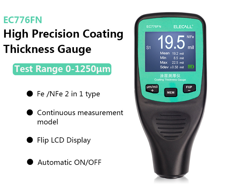 Ec776fn Digital Thickness Gauge Coating Meter Width Measuring ...
