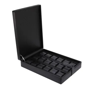 Watch Strap Display Case, Manual Stitching 18 Grid, Luxury Leather ...