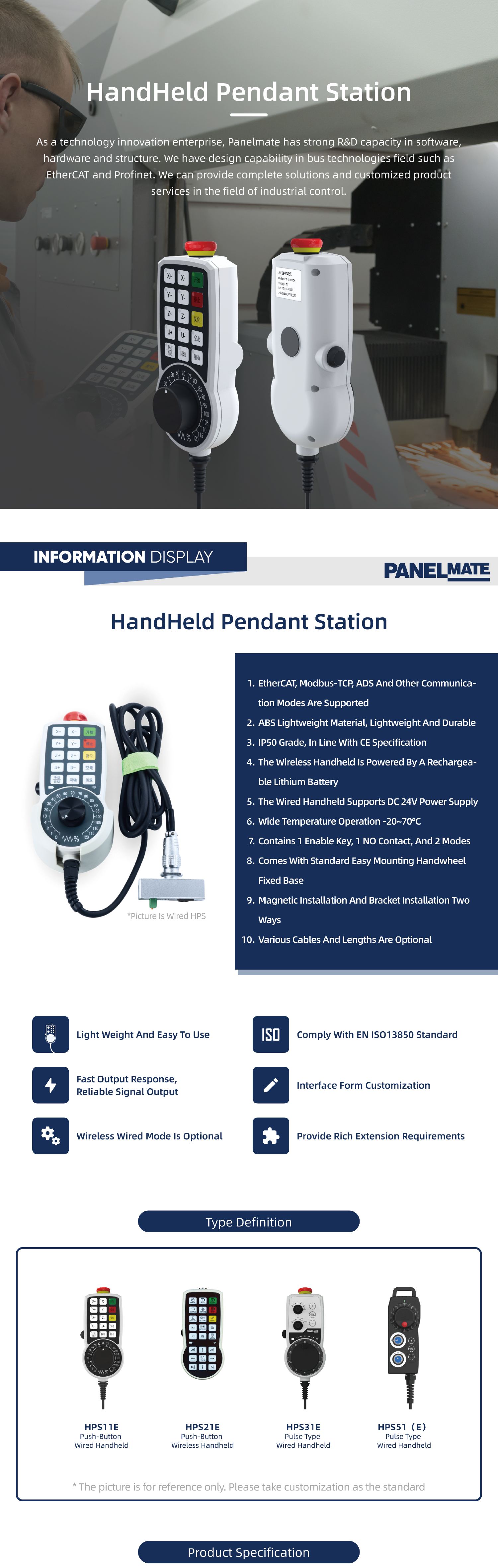 Fanuc Ethercat Wireless Hps 24vdc Hand-held Pendant With Mpg, High ...