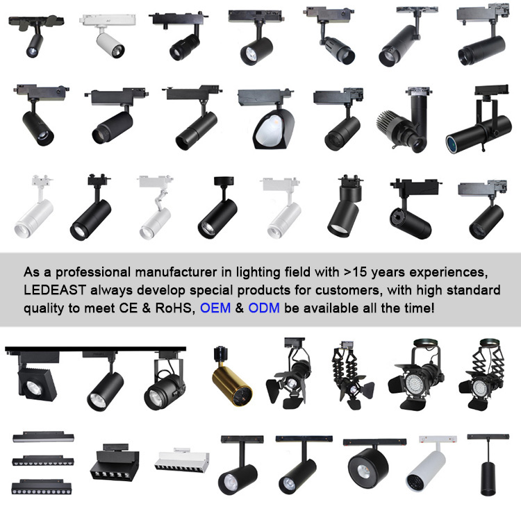 Ledeast Lszf-12 12w Dc48v Aluminum Folded Led Track Lighting Housing ...
