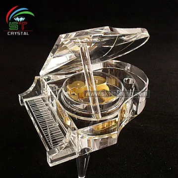 Crystal Grand Piano Music Box, High Quality Crystal Grand Piano Music ...
