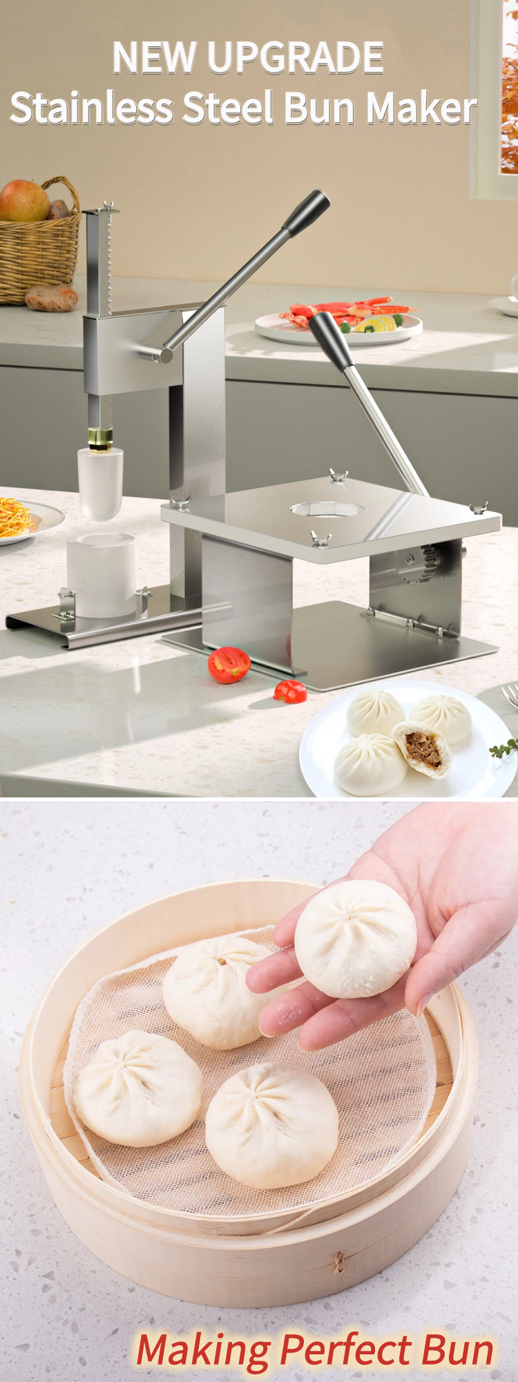 Manual Siopao And Momo Maker: Steamed Bun Mold For Home Use In Uk, High ...