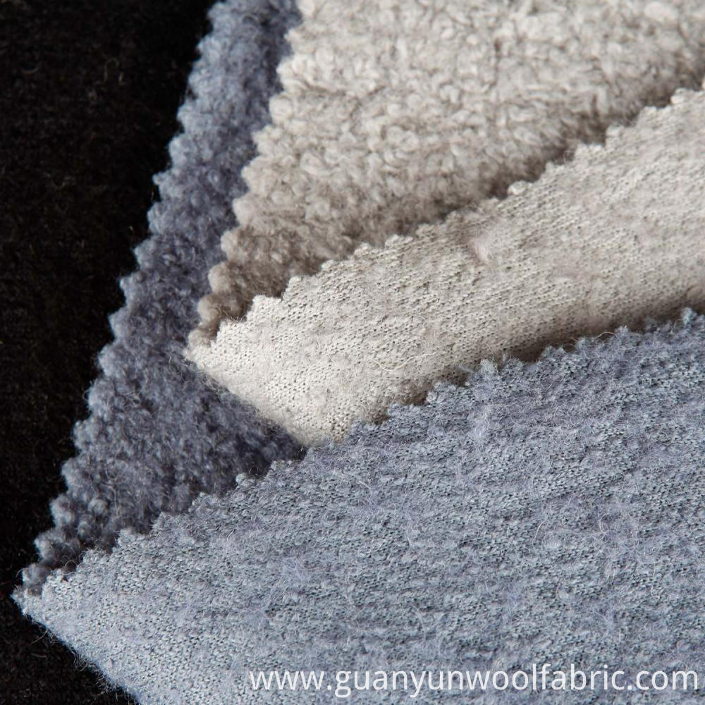 wool polyester blend boucle fabric China Manufacturer