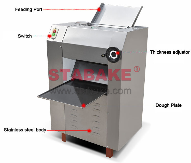 Stainless Steel Dough Sheeter Machine For Food Processing And Catering ...