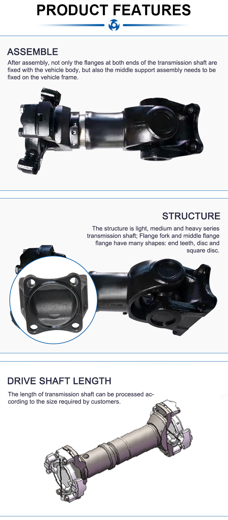 Transmission Shaft Assembly Bus Solid Power 250cc Atv Shaft Tra For ...