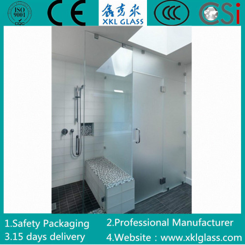 12mm Sandblasted Glass Shower Screen With Ce, Iso, Ccc Certificate ...