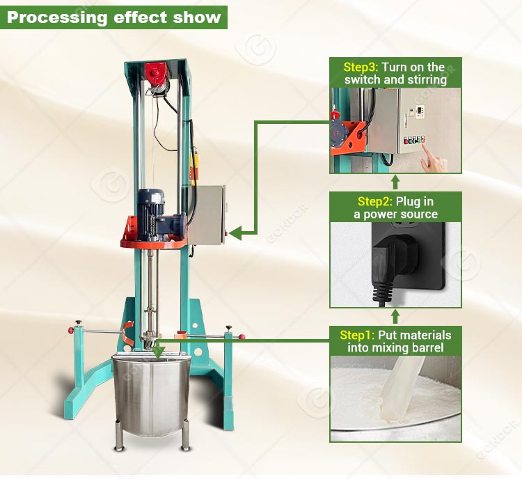 Movable High Shear Homogenizer Liquid Mixer For Honey - 10l/20l/50l ...
