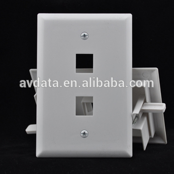 2 Port Recessed Keystone Wall Platewith 2 Fly Wings, High Quality 2 ...