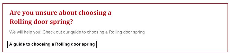 Types Of Roller Shutter Door Springs For Roll Up Doors, High Quality ...