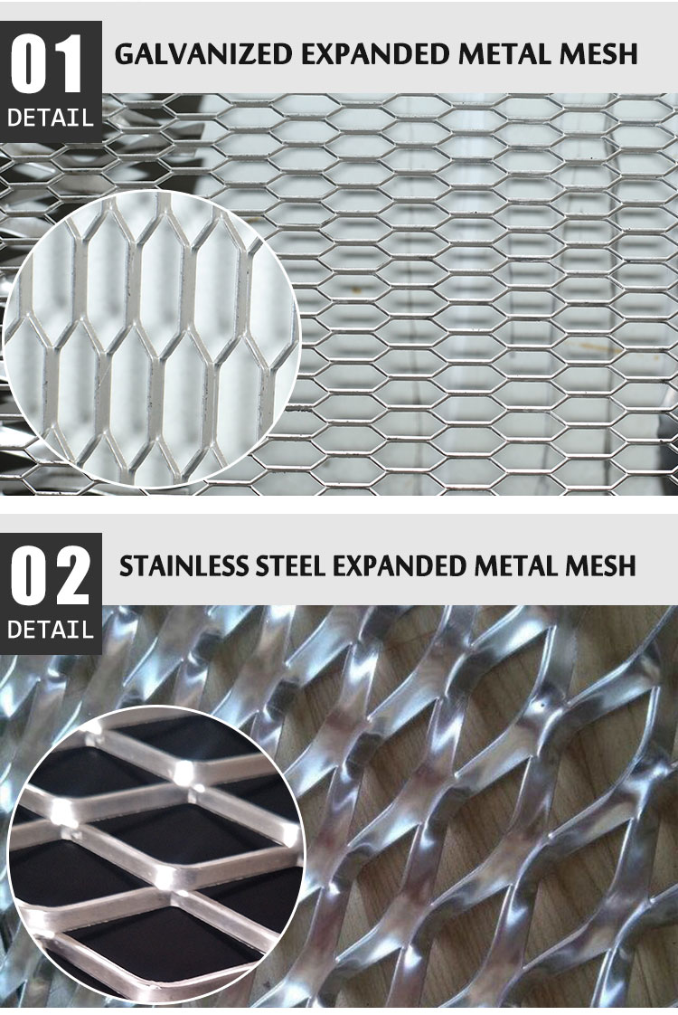 3mm Thickness Galvanized Expanded Metal Mesh Sheet For Fencing, High ...