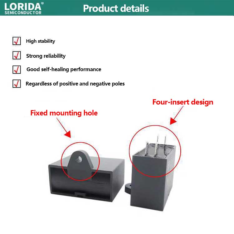 Lorida Cbb61 Air Conditioning Fan Capacitor 450v Multiple Capacitance ...