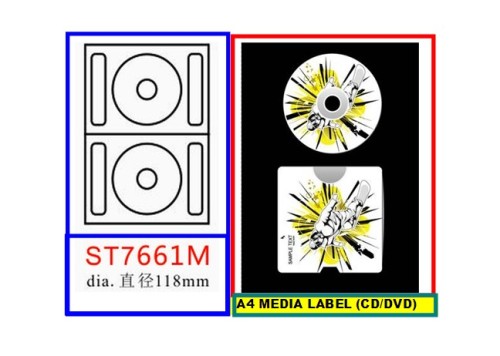 A4 Media Label Cd/dvd (st7661), High Quality A4 Media Label Cd/dvd ...
