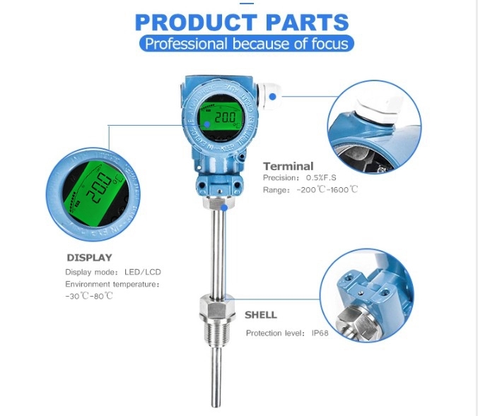 Pt100 Rtd Temperature Transmitter With 4 To 20ma Output And Led Display ...