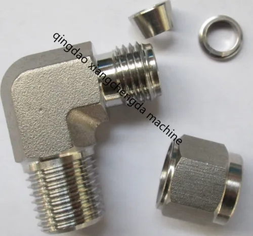 Metal Tube Ferrule Elbow Male Npt Thread Fitting, High Quality Metal ...