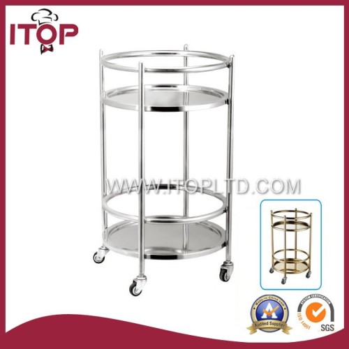 Stainless Steel Collecting Round Trolley, High Quality Stainless Steel ...