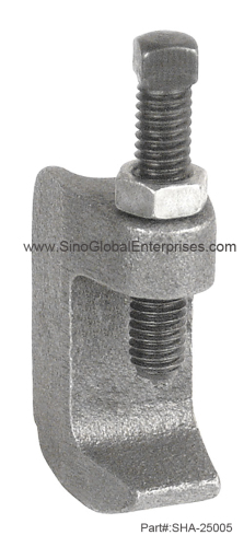 Reversible Beam Clamp With 1-1/4" Jaw Opening And 3/8-16 Threaded Holes ...