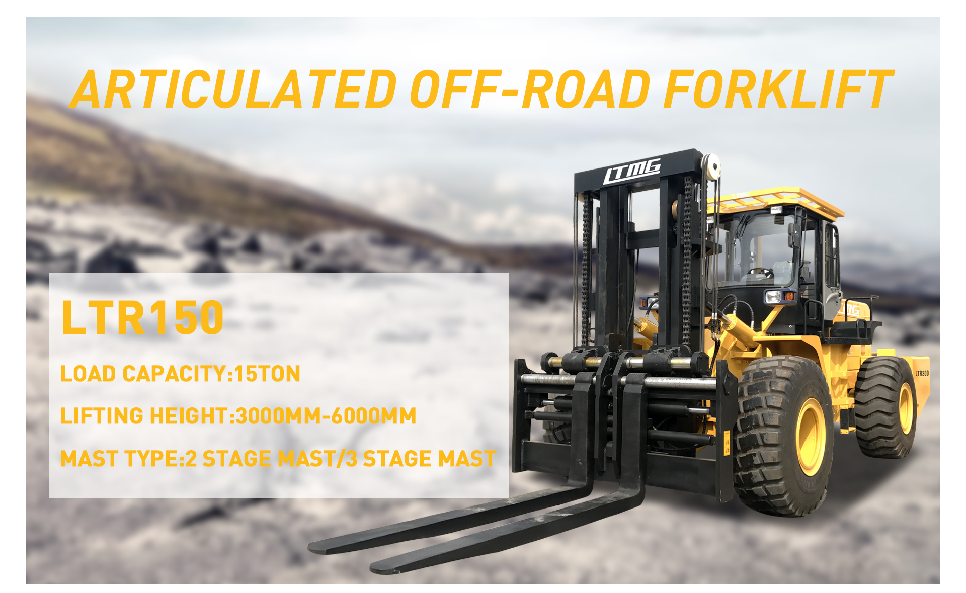 10 Ton Giant 4wd All Terrain Forklift With Full Free Mast, High Quality ...