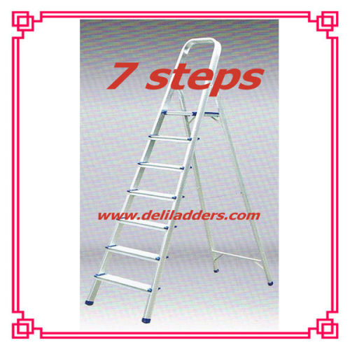 Aluminum Foldable Ladder, 7 Step Ladder With Safety Rail, Climbing ...