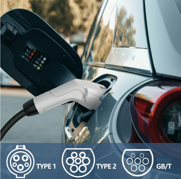 Portable Ev Charger For Tesla, Byd - Ac Type 1, 2-32a, 7kw Charging ...