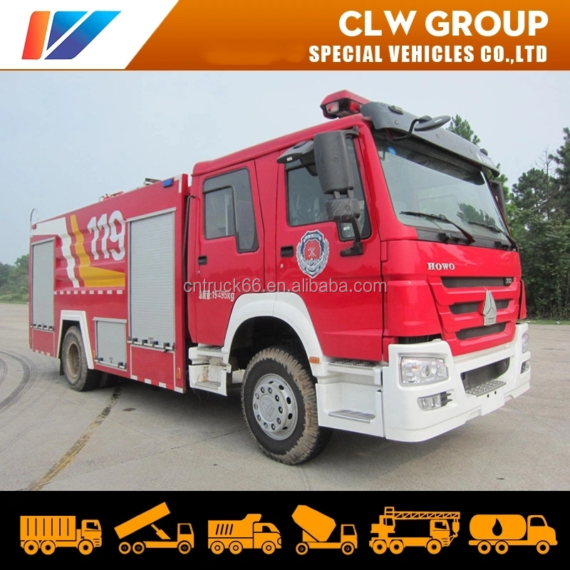 Sinotruk Lhd Rhd 8000l Water Tank Fire Fighting Vehicle 6-wheel Howo ...