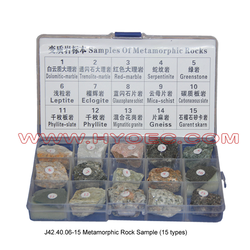 Exploring 15 Types Of Metamorphic Rocks: J42.40.06-15 Sample Guide ...