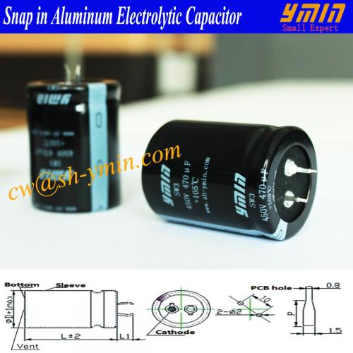 Heat Pump Capacitor Snap In Electrolytic Capacitor For Air Conditioner ...
