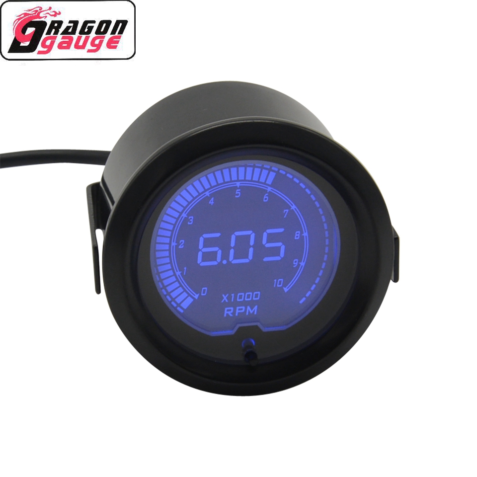 Dragon Gauge 12v Evo Universal Digital Tachometer - 4/6/8 Cylinder, 0 ...
